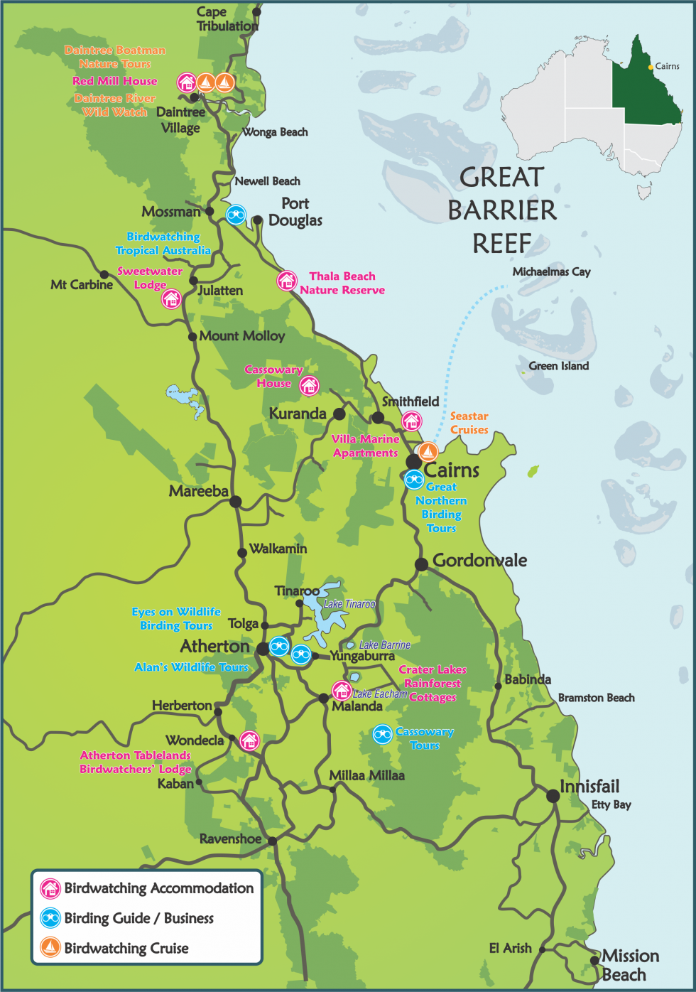Accommodations | Bird Trails Tropical North Queensland